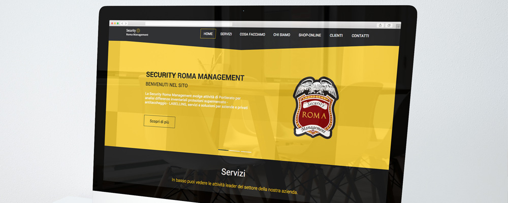 Sito Security Roma Management | Mattia Ceccaroni - Web and Graphic Designer